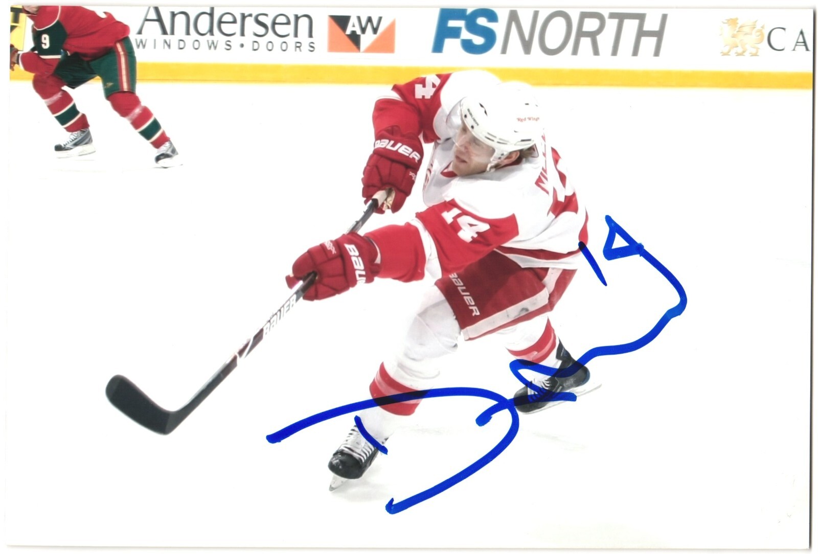 Derek Meech Autographed 4x6 Color Photo Detroit Red Wings #14 White A ...