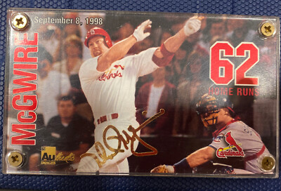 Mark McGwire (September 8, 1998) 24k Gold Signature - 62 Home Runs Card ...