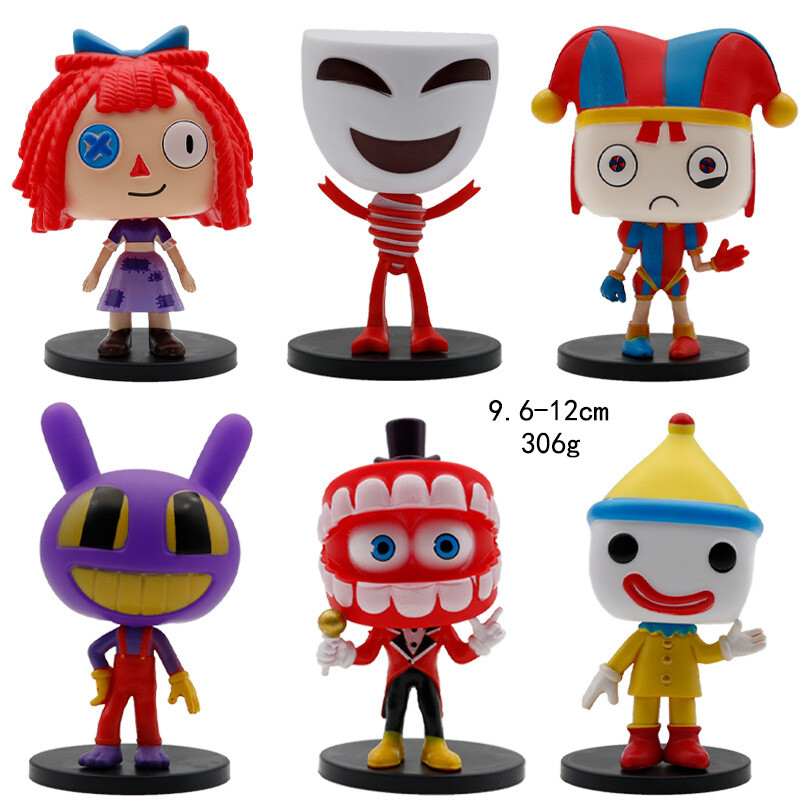 Amazing The Digital Circus 6-Piece Circus Juggling Clown PVC Decoration ...