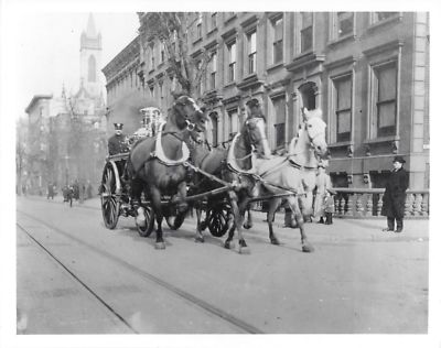 HORSE DRAWN FIRE TRUCK 8X10 PHOTO FIREFIGHTING PICTURE 1890'S | eBay
