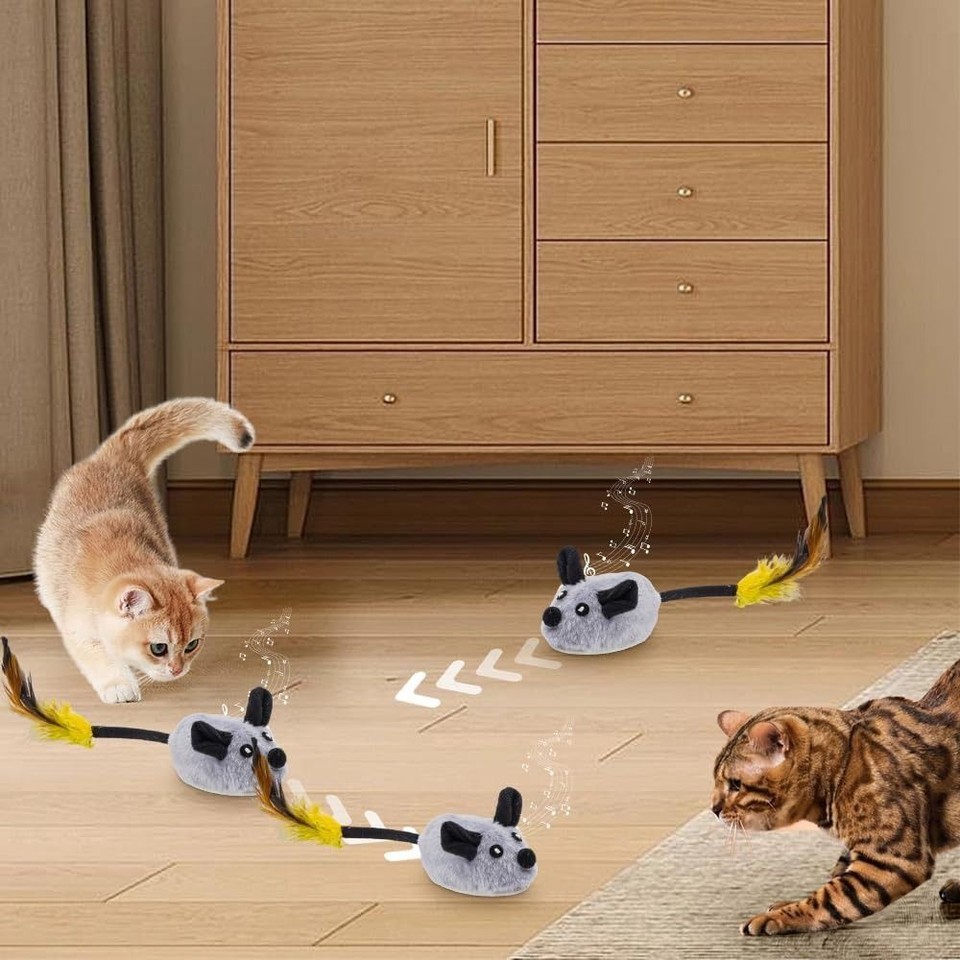 Interactive Cat Toy Mouse Moving Cat Toys for Indoor Cats Remote ...