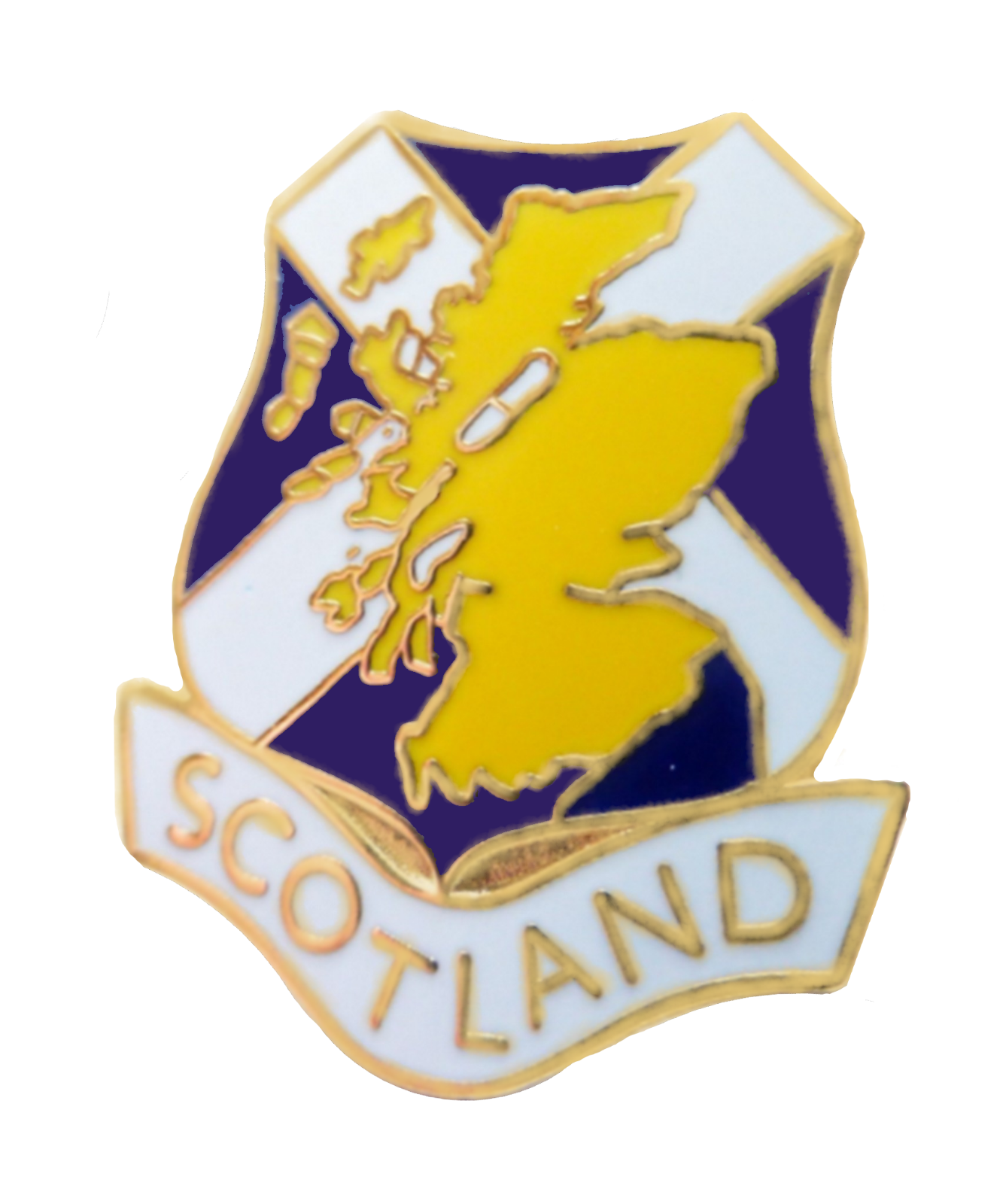 Scotland Saltire Shield with Country Map Pin Badge | eBay