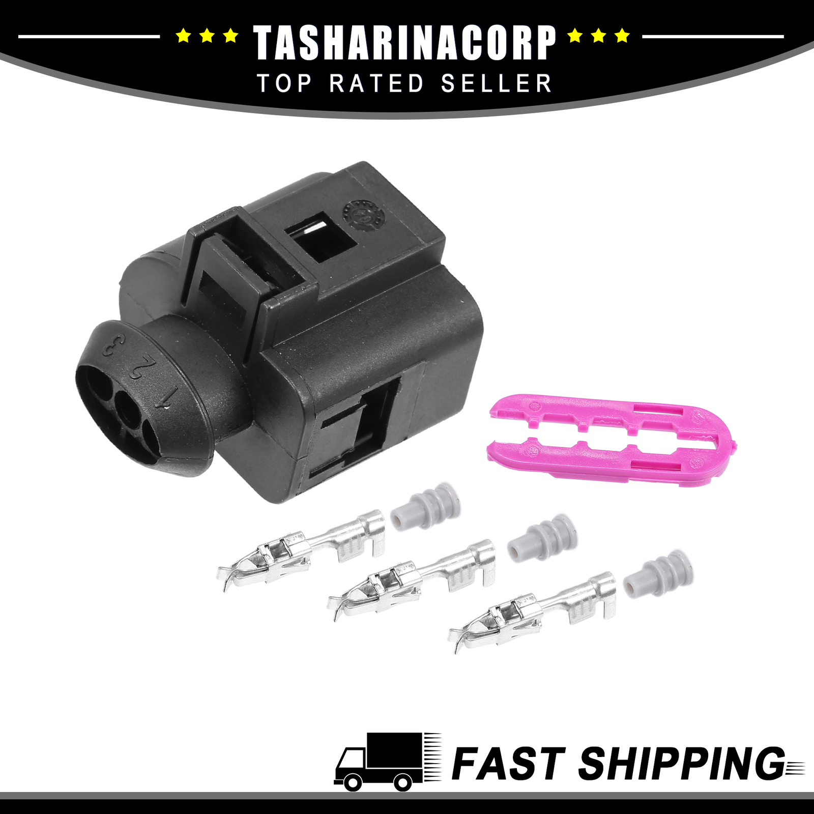 Piece of 1 Sealed 3 Way Pin Female Connector Adapter Plug Clip Kit fit ...