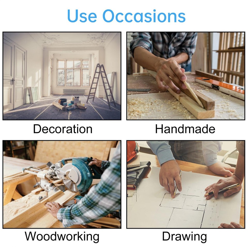 Combination Square, 12-Inch Combo-Square w/ Stainless Steel Ruler for ...