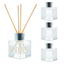 PACK OF 4 50ML DIFFUSER BOTTLES GLASS REED OIL FRAGRANCE CONTAINERS SET ...