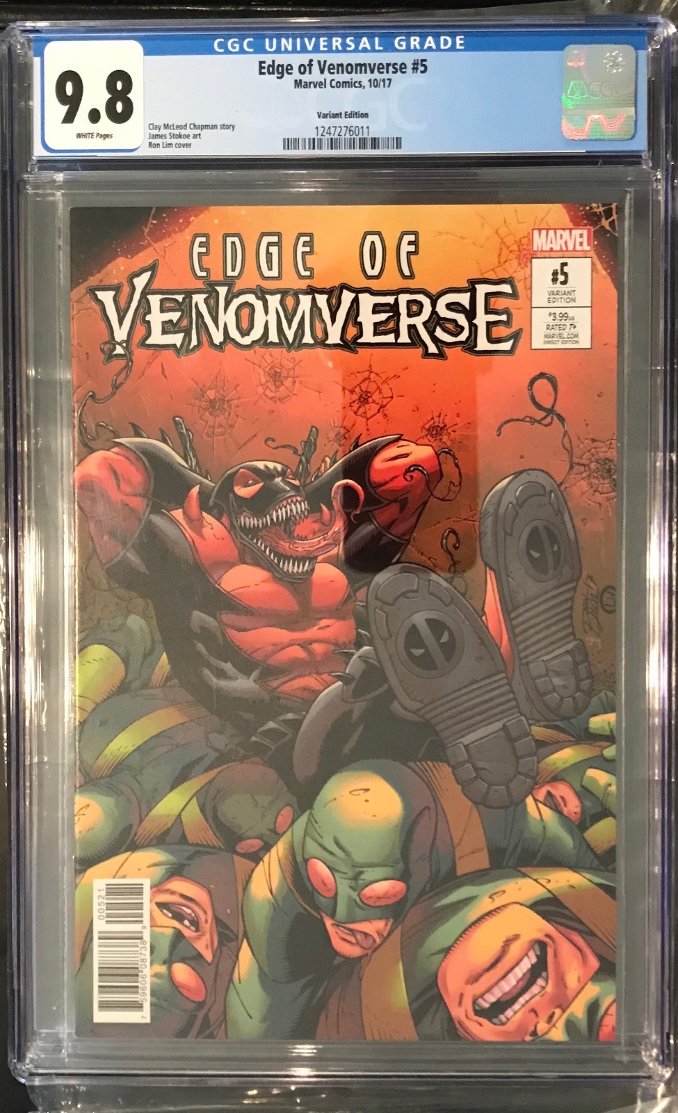 EDGE OF VENOMVERSE #5 CGC 9.8 RON LIM VARIANT DEADPOOL VENOM MARVEL ...