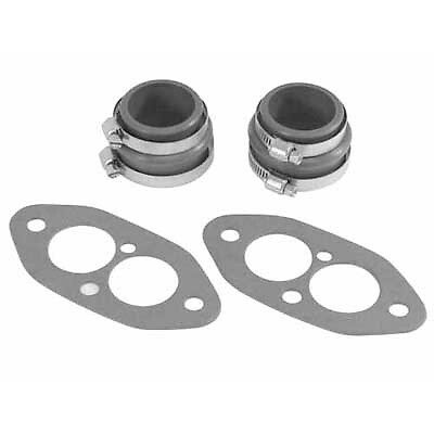 VW TYPE 1 BLACK DUAL PORT INTAKE MANIFOLD BOOTS & GASKETS VW BUG BUS ...