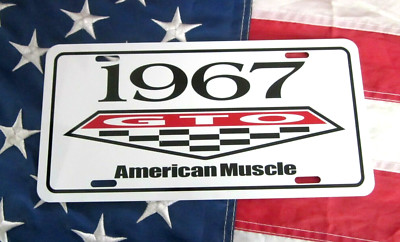 1967 Pontiac GTO American Muscle License Plate Car Tag 67 Goat tiger ...