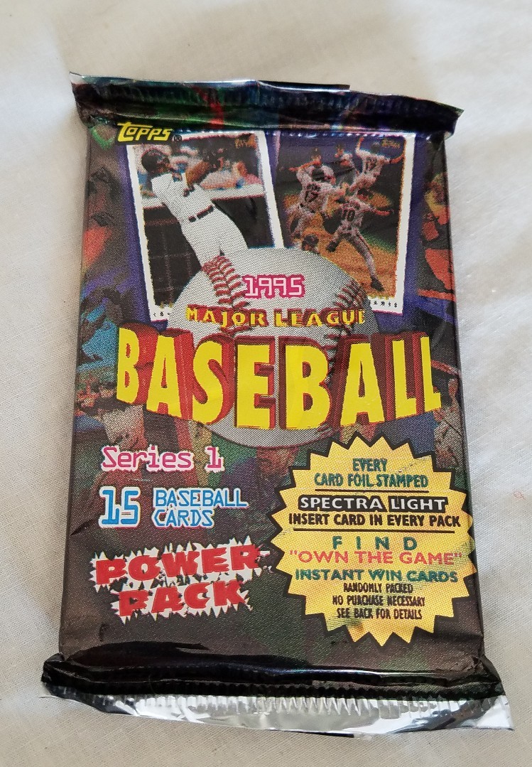 TOPPS 1995 MAJOR LEAGUE BASEBALL SERIES 1 POWER PACK 15 CARDS NIP ...