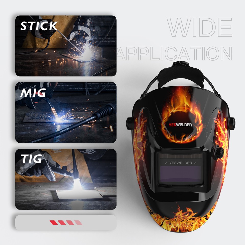 True Color Pro Solar Welder Mask Auto-Dark Welding Helmet Arc/Tig/Mig ...