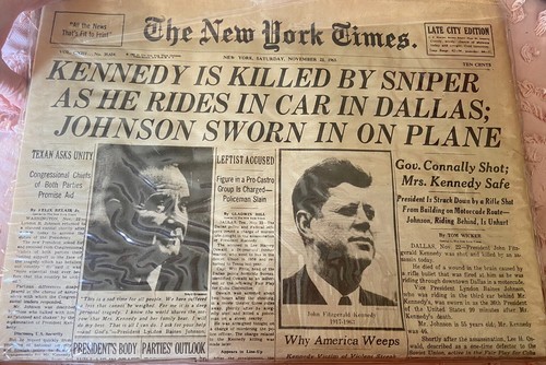 President John F Kennedy New York Times Newspaper November 26, 1963 | eBay