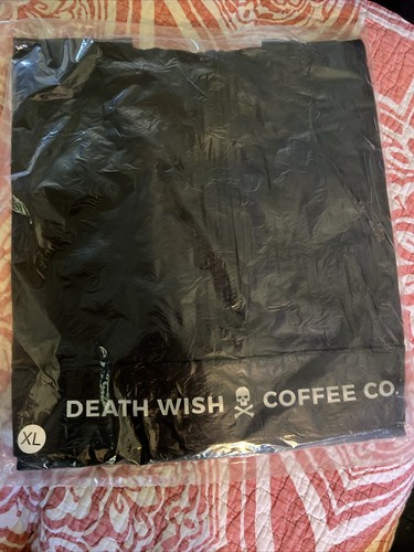 New XL Death Wish Coffee Pullover Windbreaker Jacket Rain Coat Limited ...