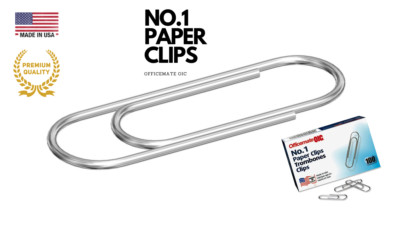 1000ct Officemate No. 1 Premium Paper Clips Office School Home | eBay