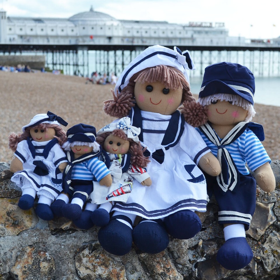 Rag Doll 40CM Doll/ Red Tartan Dress/ Sailor Dress/Red Riding Hood ...