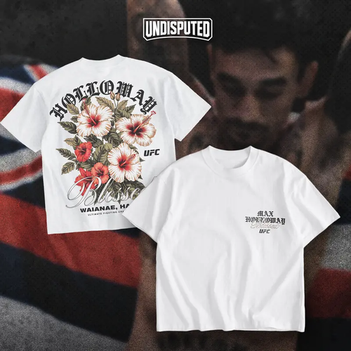 Max Holloway "Blessed" Hawaii Hibiscus UFC Heavy Cotton Shirt BMF ...