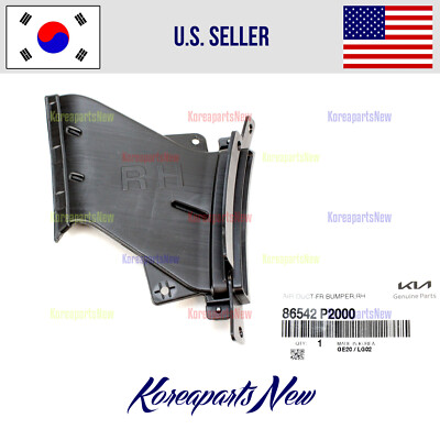 Front Bumper Duct Air Curtain Right PASSN 86542P2000 ⭐OEM⭐ Kia Sorento ...