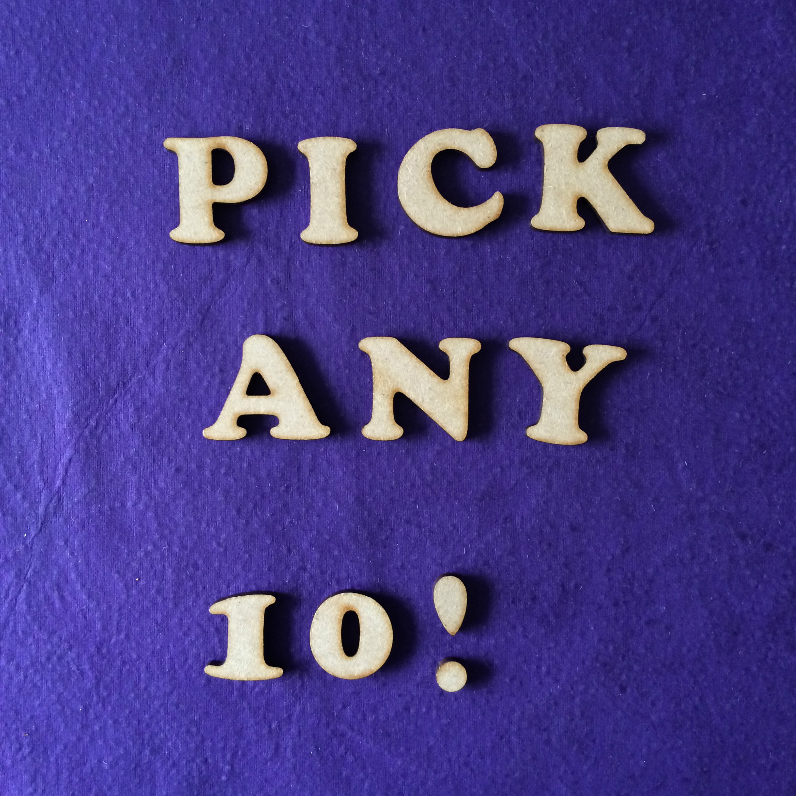 40mm MDF Craft Letters - Wooden Alphabet Letters & numbers wood shapes ...
