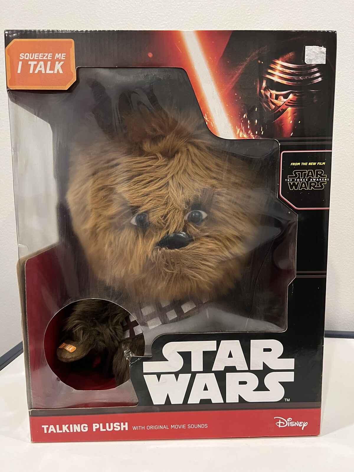 DISNEY STAR WARS CHEWBACCA THE FORCE AWAKENS TALKING PLUSH NEW IN ...