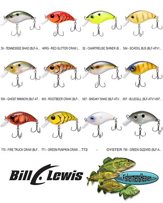 Bill Lewis Crankbait SQUARE BILL (ATV15) Choose from 16 Color Fishing ...