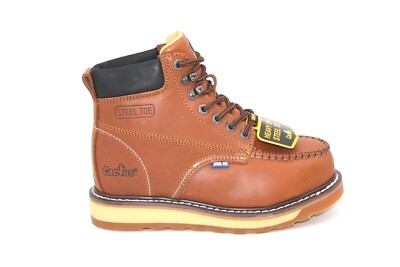 MEN'S CACTUS FOOTWEAR 627MS BROWN STEEL TOE OIL RESISTANT WORK BOOT | eBay