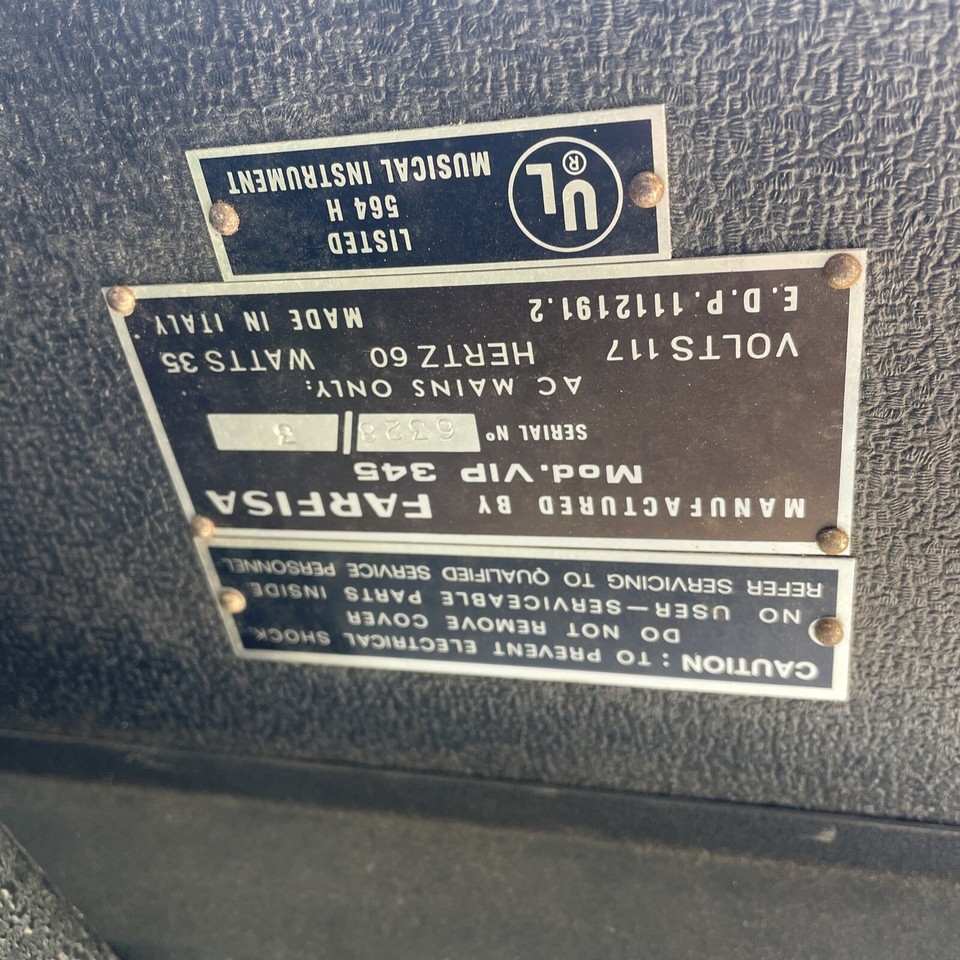 Farfisa VIP 345 Vintage Piano Organ - Rare PARTS see photos | eBay