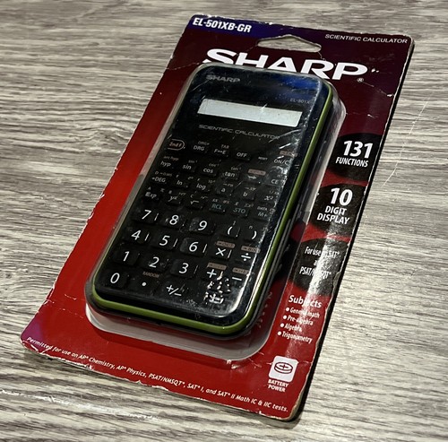 Sharp EL-501XB-GR Scientific Calculator, 131 Functions, 10 Digit, SAT ...