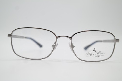 Glasses BROOKS BROTHERS BB 1080T Titanium Silver Oval Eyeglass Frame ...