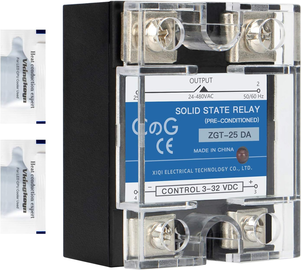 CG Solid State Relay SSR-25DA DC to AC Input 3-32VDC to Output 24 ...