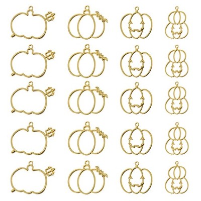 20 Pcs Diy Pumpkin Pendant Jewelry Hollow Charms Alloy Epoxy Resin ...