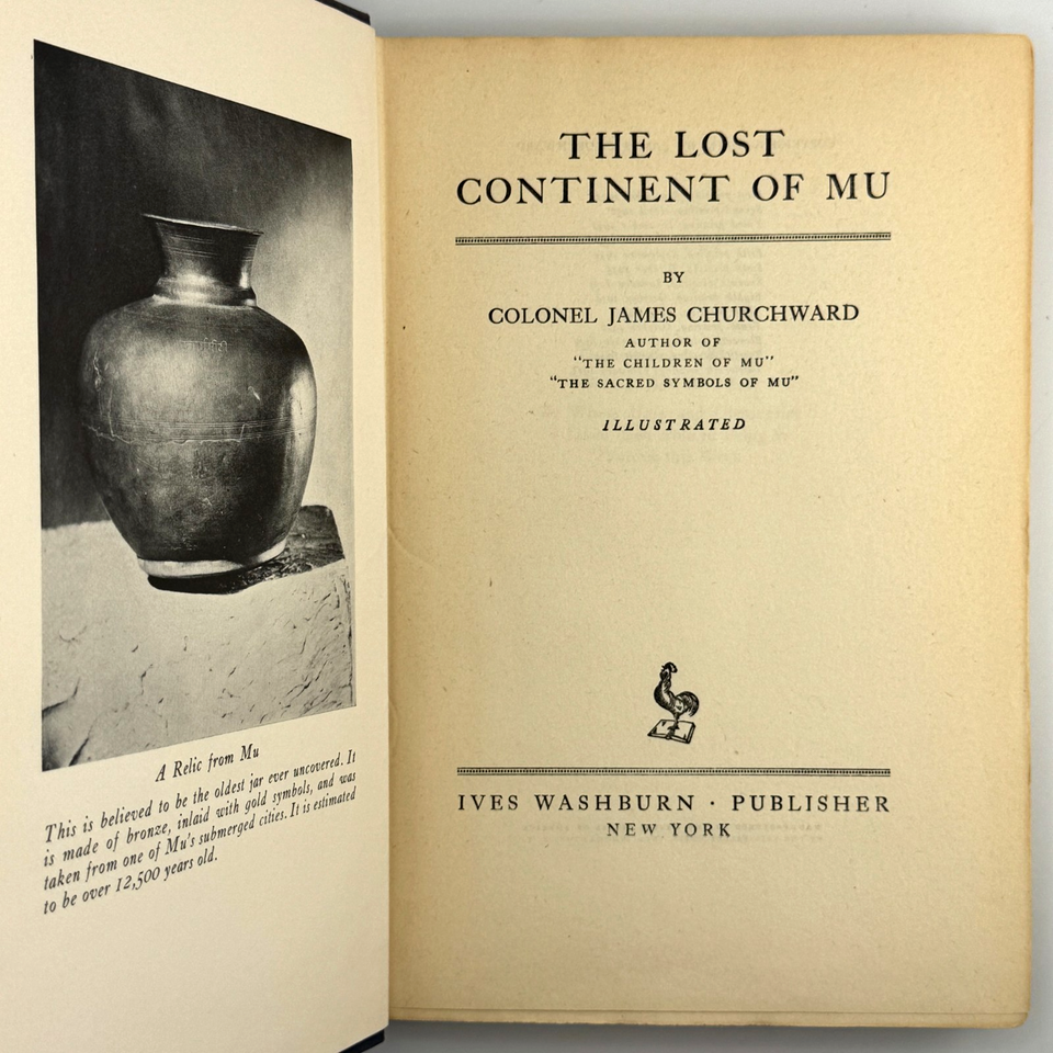 The Lost Continent of MU by James Churchward (1945) 1st Edition 13th ...