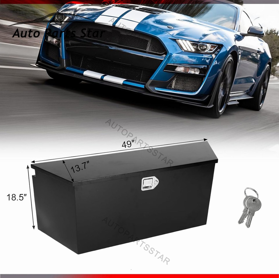 49"X15"X18.5" Tongue Truck Box Heavy Duty Steel Trailer Box Pickup ...