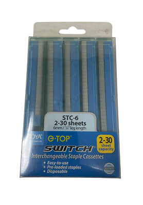 Itoya Heavy Duty Pre-loaded Disposable Staples Cassette Capacity 30-50 ...