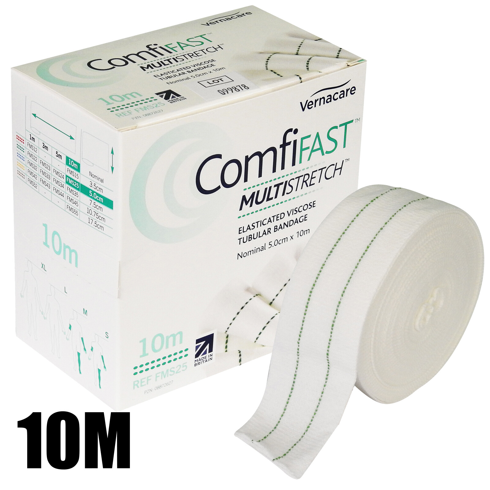 10m Comfifast Green Line Medium Limb Elasticated Viscose Tubular ...