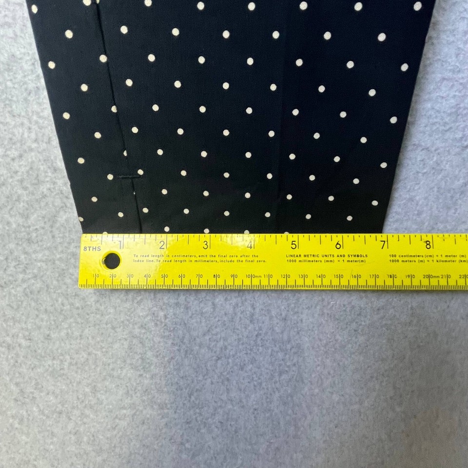 Talbots Pants Women’s 4P Black White Polka Dot Straight Leg Belt Loop ...