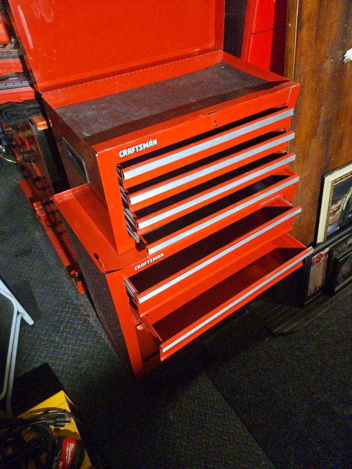 Vintage 2 tier tool box with wheels...craftsman | eBay