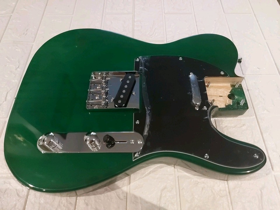 NEW LOADED Tele Style BODY Telecaster Green On Black FAST SHIPPING ...