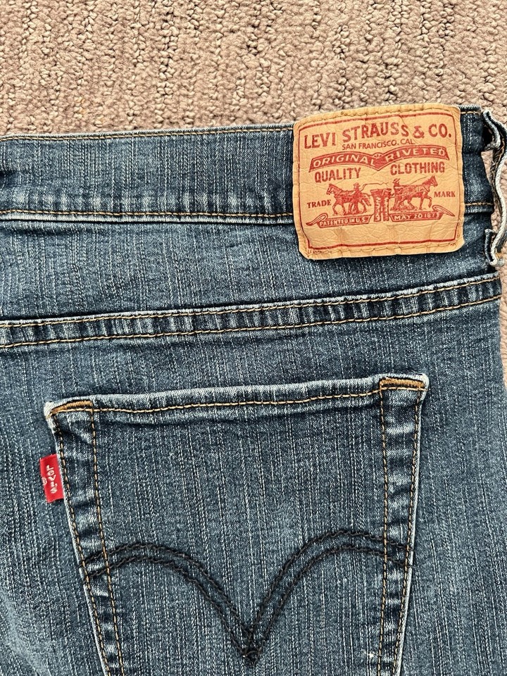 Levis 512 Jeans Womens 20 Straight Leg Perfectly Slimming Stretch Denim ...