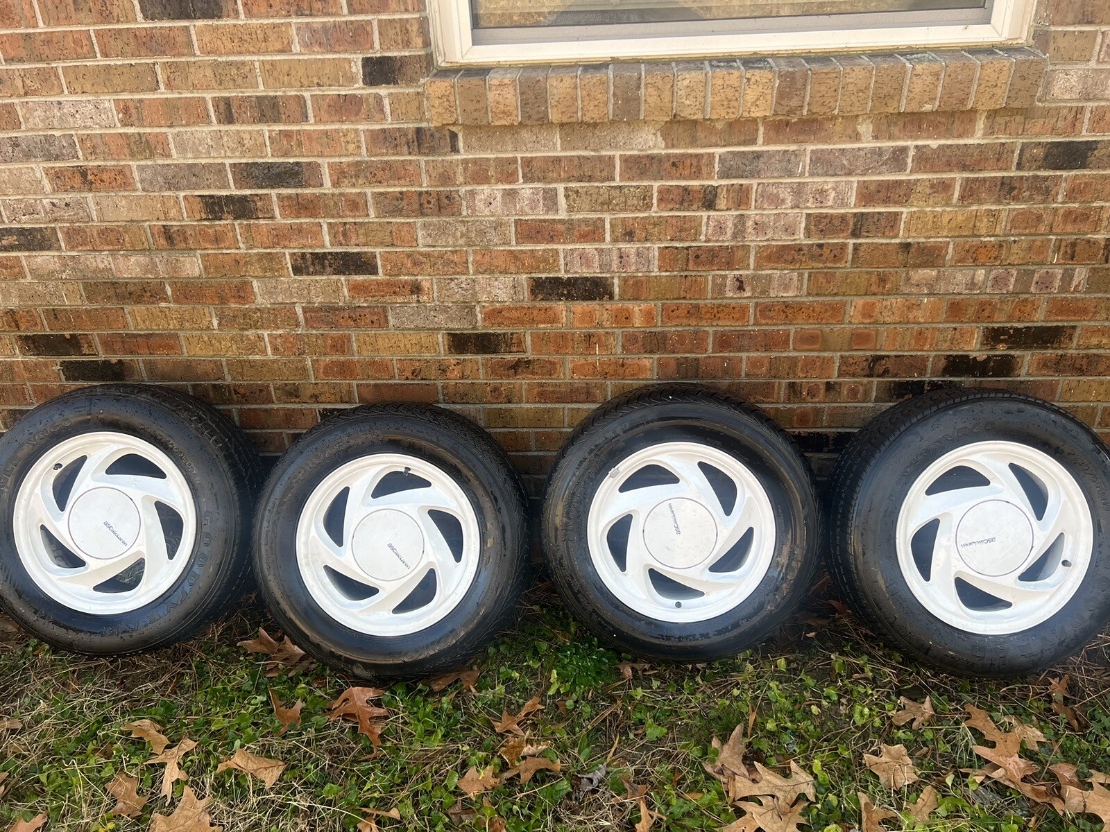 1989-1990 ASC McLaren Mustang OEM Wheels & Tires w/ Center Caps Set of ...