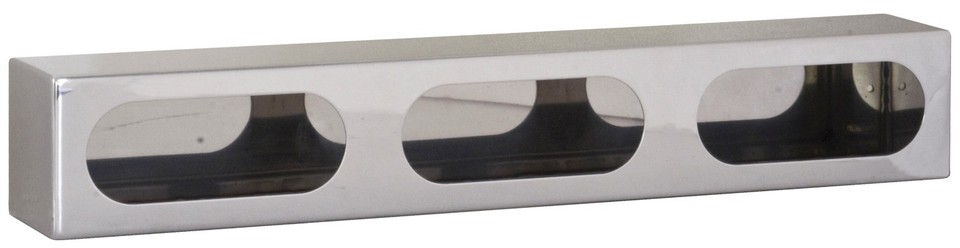 SET of TWO - STAINLESS STEEL TRIPLE OVAL LIGHT BOXES, LED LIGHTS for ...