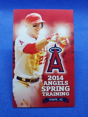 2014 LOS ANGELES ANGELS Baseball Spring Training pocket schedule MIKE ...