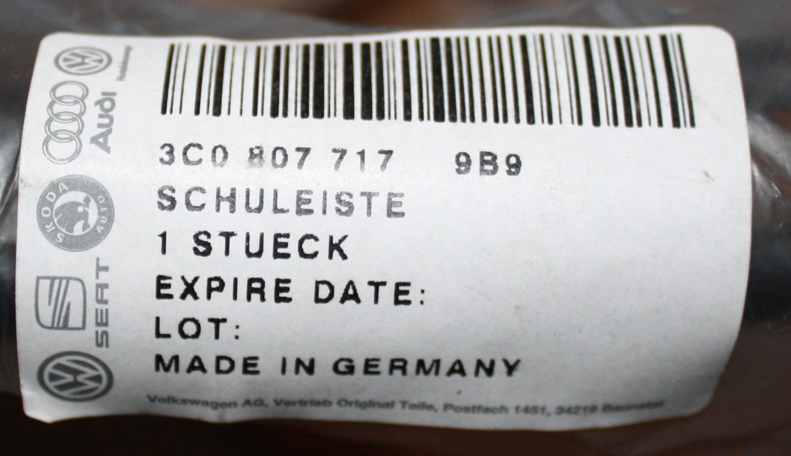 ORIGINAL VW Passat 3C Schutzleiste für Stoßstange vorne links ...