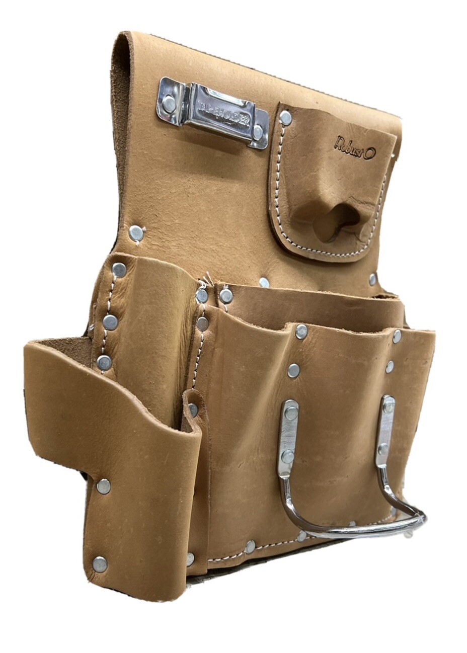 Drywall Electrician Saddle Leather Waist Tool Pouch w/ Hammer Holder 7 ...
