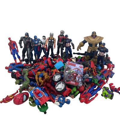 HUGE 31 lbs Super Hero Loose Mixed Action Figures Collection Marvel ...