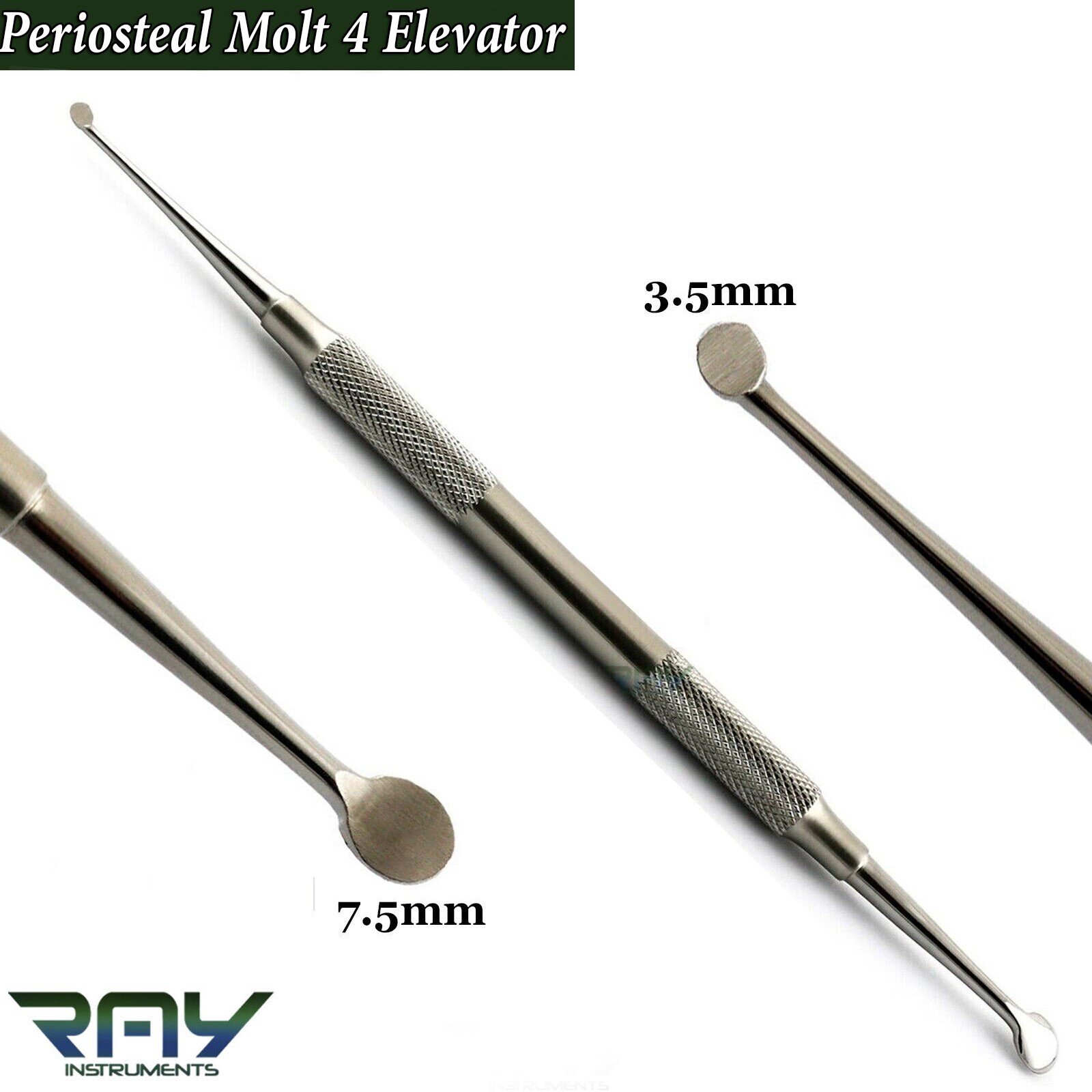 Implant Periosteal Molt #4 Hollow Handle Dental Bone Currette Surgery ...