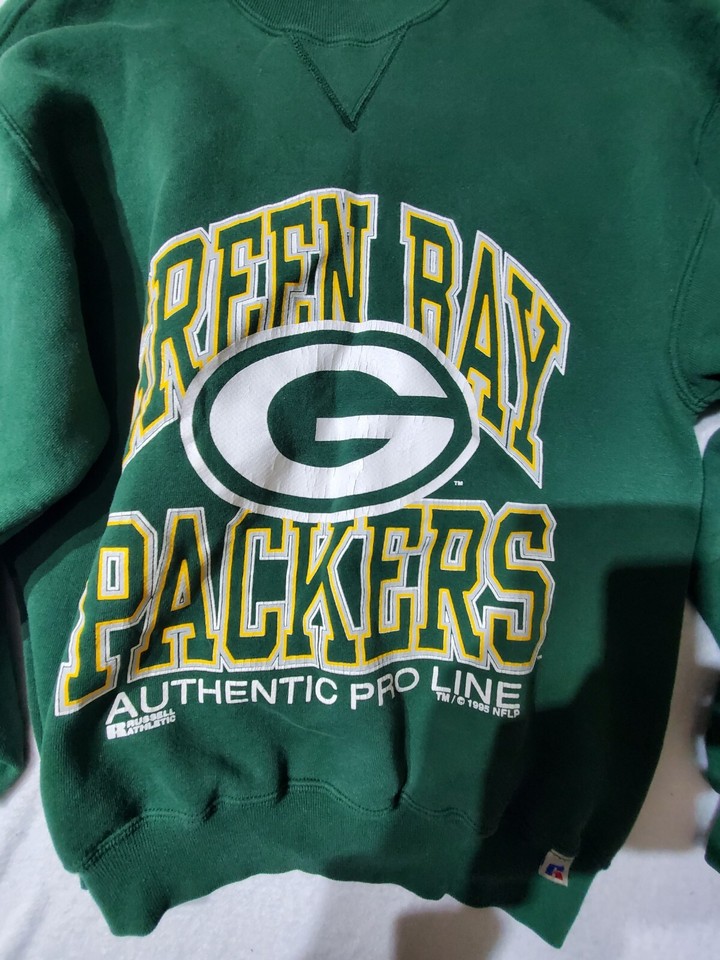 Green Bay Packers Sweatshirt Adult 1995 Medium Crewneck Russell ...