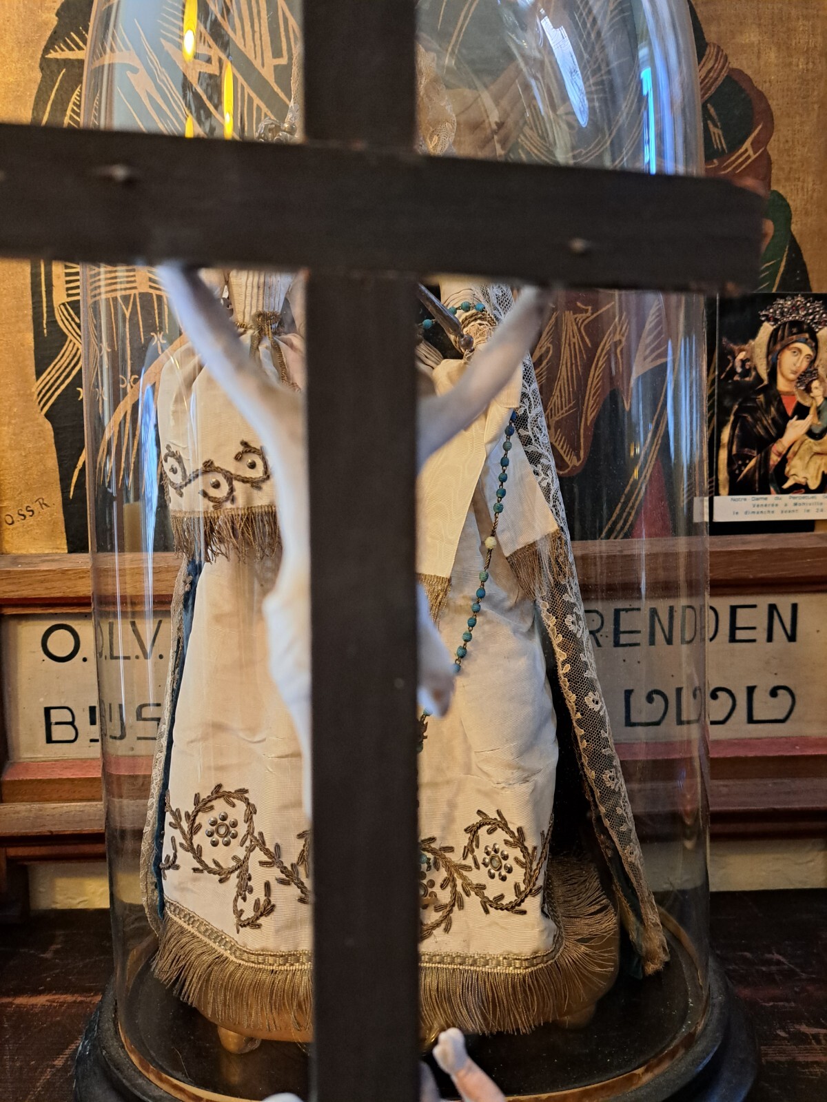 Antique Standing Porcelain Bisque Mary Magdalena Jesus Calvary Holy ...