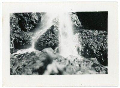 Weird Abstract View of Waterfall Vintage Snapshot Photo River Landscape ...