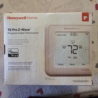 Honeywell T6 Pro Series Z-Wave Programmable Thermostat - White ...