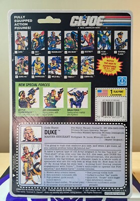 GI JOE DUKE FULL FILE CARD 1992 G.I. JOE | eBay