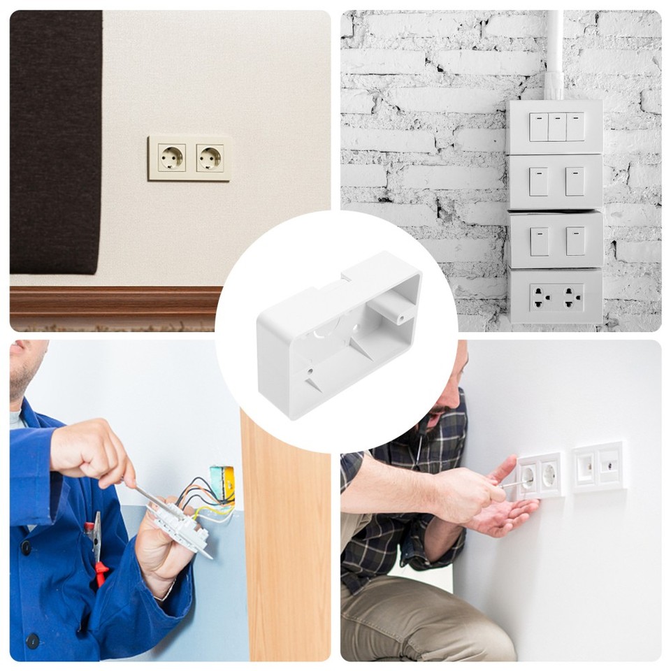 5Pcs Wall Socket Junction Boxes for External Installation in Cavity ...